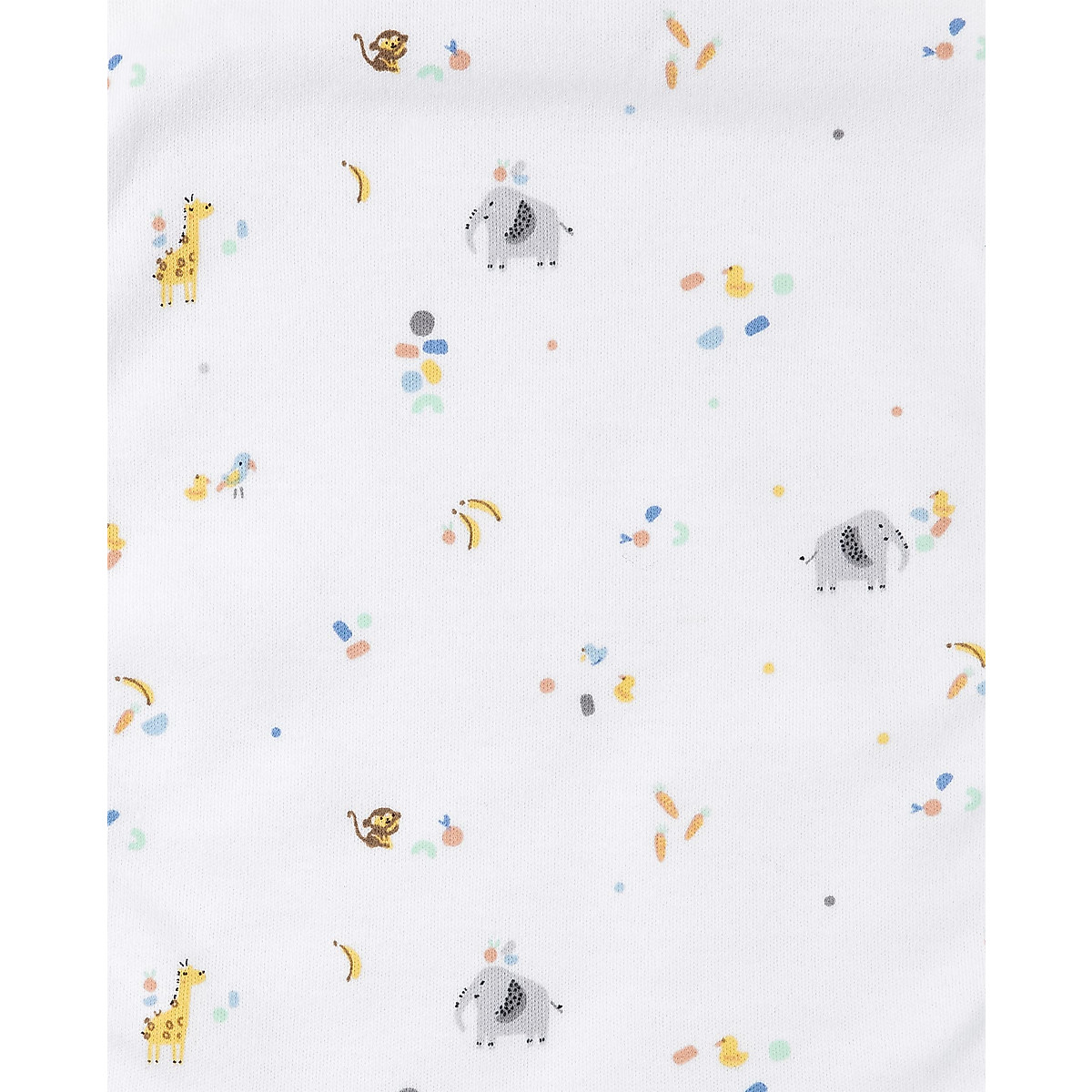 The Children's Place Baby Bib and Burp Cloth Set 6-Pack, Food/Animal/Stripe, ONE Size