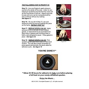 Springfield Speaker 12" Subwoofer Foam Surround Edge Repair Kit - 2 Speaker Kit - Only Compatible with JL Audio 12W3 and 12W3v2