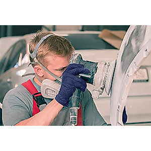 ASAP Thick High Risk Latex Powder Free Industrial Multi-Purpose Gloves, 12 inch Extended Cuff, Disposable, 14 mil, Dark Blue (Large - Box of 50)