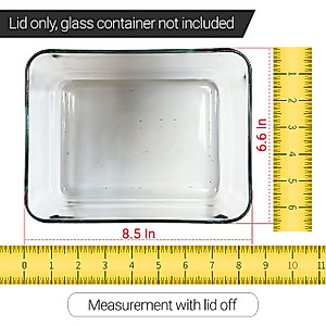 Replacement Lid for Pyrex Plastic Red Cover 11 Cup Bowl Dish Rectangle 7212-PC (2-Pack)