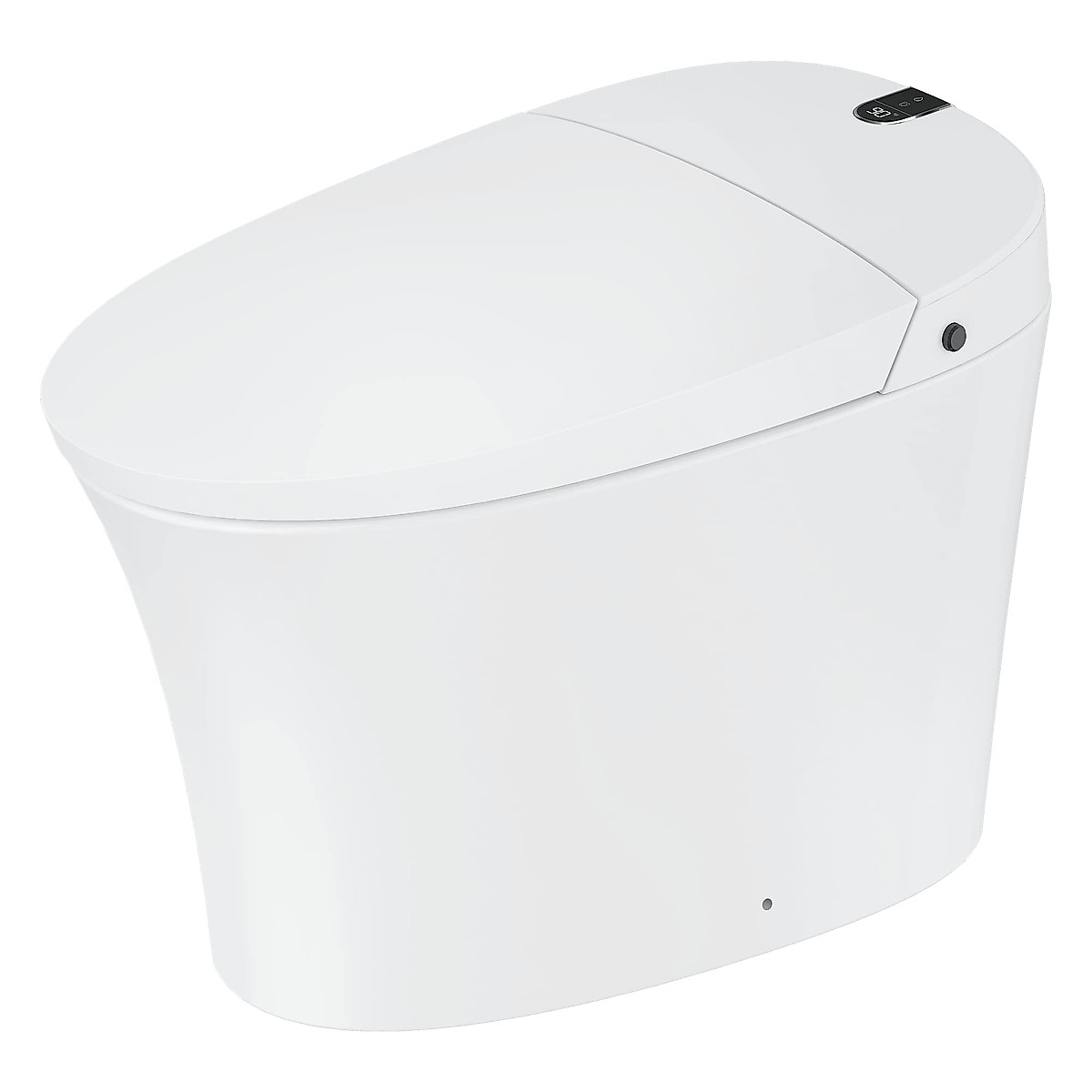 Elongated Smart Bidet Toilet Seat with Dual Flushing - One Piece Heated Toilet Seat Air Dryer - Tankless Toilet Bidet with 6 Levels of Seat and Wind Temperature