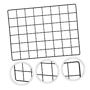 Homoyoyo Decor 5pcs Shelf Grid Wall Panels Hanging Plant Holder Metal Grid Wall Panel Iron Photo Rack Hanging Net Iron Background Wall ation Wire Wall Grid Mesh Black Ledge Picture Decor