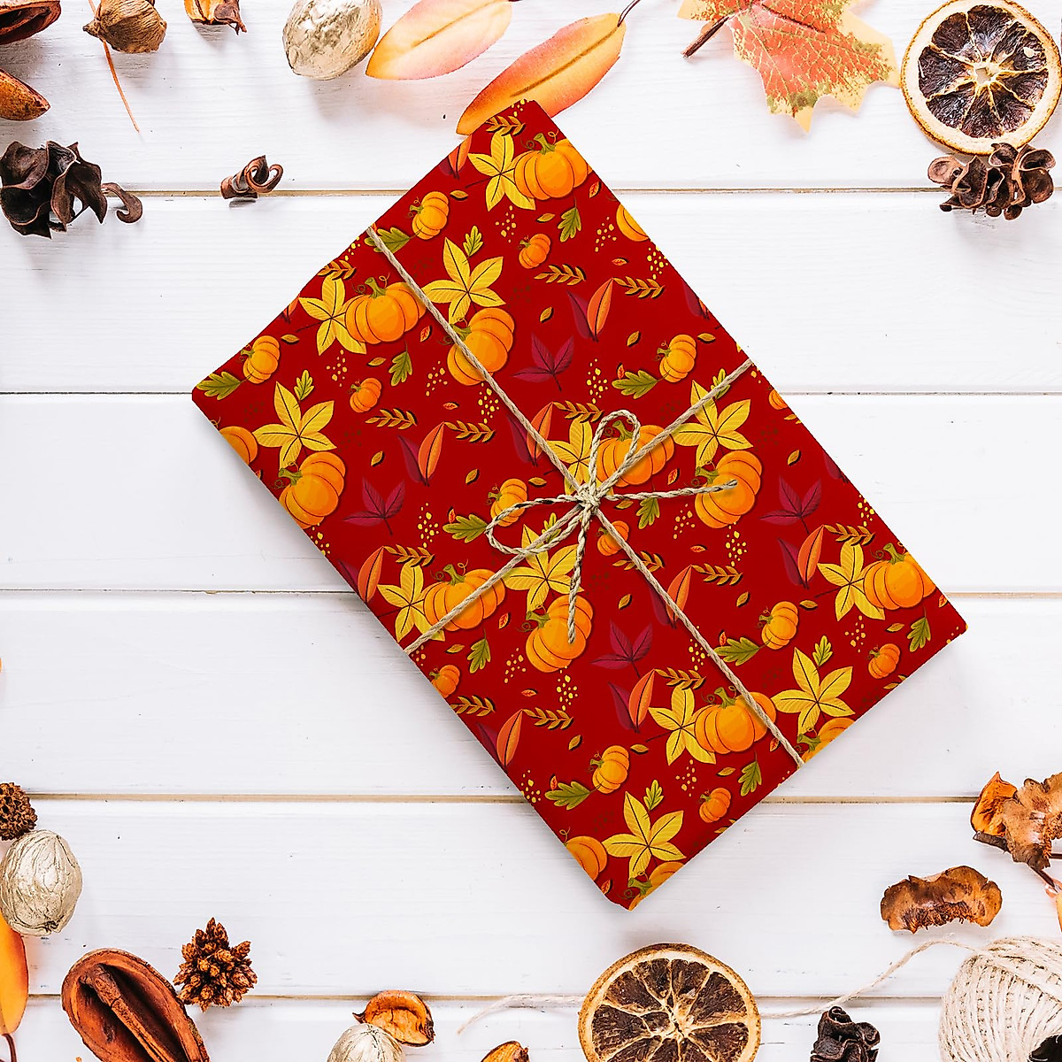 JarThenaAMCS 12Pcs Fall Cotton Fabric Bundles Pumpkin Maple Leaf Mushroom Acorn Fat Quarters Autumn Thanksgiving Quilting Patchwork for DIY Craft Home Party Decor, 18 x 22 Inch