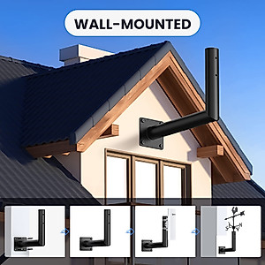 Ueevii Universal Wireless Bridge Bracket Mount/3.8cm Diam Wall-Mounted Mount/Sturdy and Durable/Wildly Used on Outdoor Wireless Bridge,Access Point and Other Scenarios/2-Pack