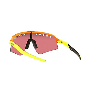 Oakley Men's Oo9465 Sutro Lite Sweep Rectangular Sunglasses, Orange/Prizm Trail Torch, 39 mm