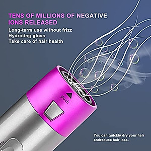 Hot Air Brush, Professional Hair Dryer Brush Straightener Volumizer Tool, Detachable Styling Brush Negative Ion Hair Curler for All Hairstyles