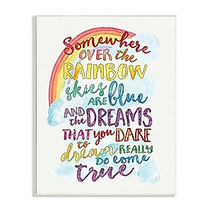 Stupell Industries Somewhere Rainbow Wall Plaque, 10x15, Multi-Color