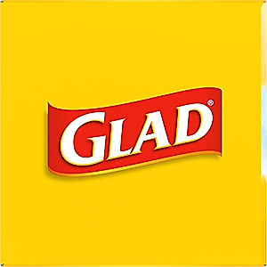 Glad Trash & Food Storage Medium Kitchen Drawstring Trash Bags 8 Gallon White Trash Bag, Fresh Clean Scent, 80 Count (Package May Vary)