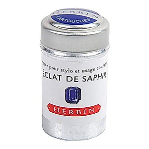 Herbin - Ref H201/16 - Fountain Pen Ink - Eclat de Saphir - Cartridge
