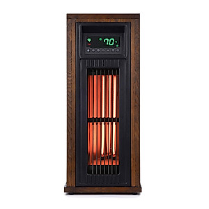 LIFESMART GLOBAL Tower Heater, Portable Indoor 23" Infrared Quartz Space Heater, 1500W