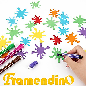 Framendino, 200 Pieces Paint Splatter Confetti Party Decorations