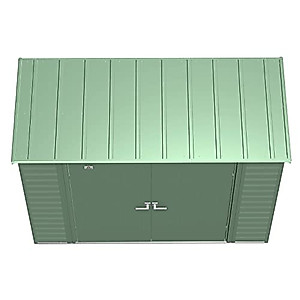 Arrow Select 8' x 4' Outdoor Lockable Steel Storage Shed Building, Sage Green