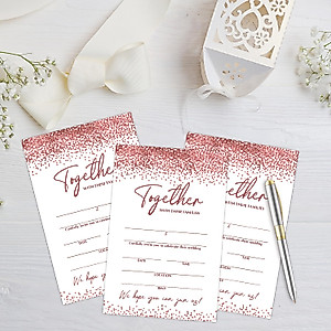 ESAMP Pink Rose Gold Wedding Invitations, Fill-in Blush Confetti Wedding Party Invitation Kit, Party and Reception Supplies (25 Cards and Envelopes), Perfect for the Wedding Shower-20