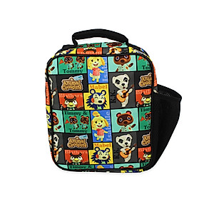 Nintendo Animal Crossing Kids Soft Insulated School Lunch Box (One Size, Black)