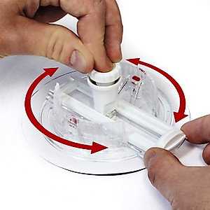 VViViD Circut Rotating Transparent Lightweight Paper Cutter Including Self-Healing Ruled and Gridded Cutting Board