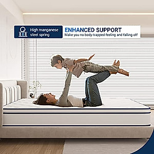 Avenco Queen Mattress 10 Inch, Hybrid Queen Size Mattresses in a Box with Gel Memory Foam, Individual Pocket Springs for Pressure Relief and Motion Isolation, Medium Firm Queen Bed Mattress