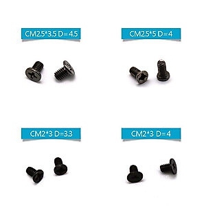 TONGCHAO Tchaosc 320Pcs/Set Laptop Computer Notebook Screws Kit Assemble Fastening Flat Head Black Repair Case for IBM Dell Lenovo Samsung