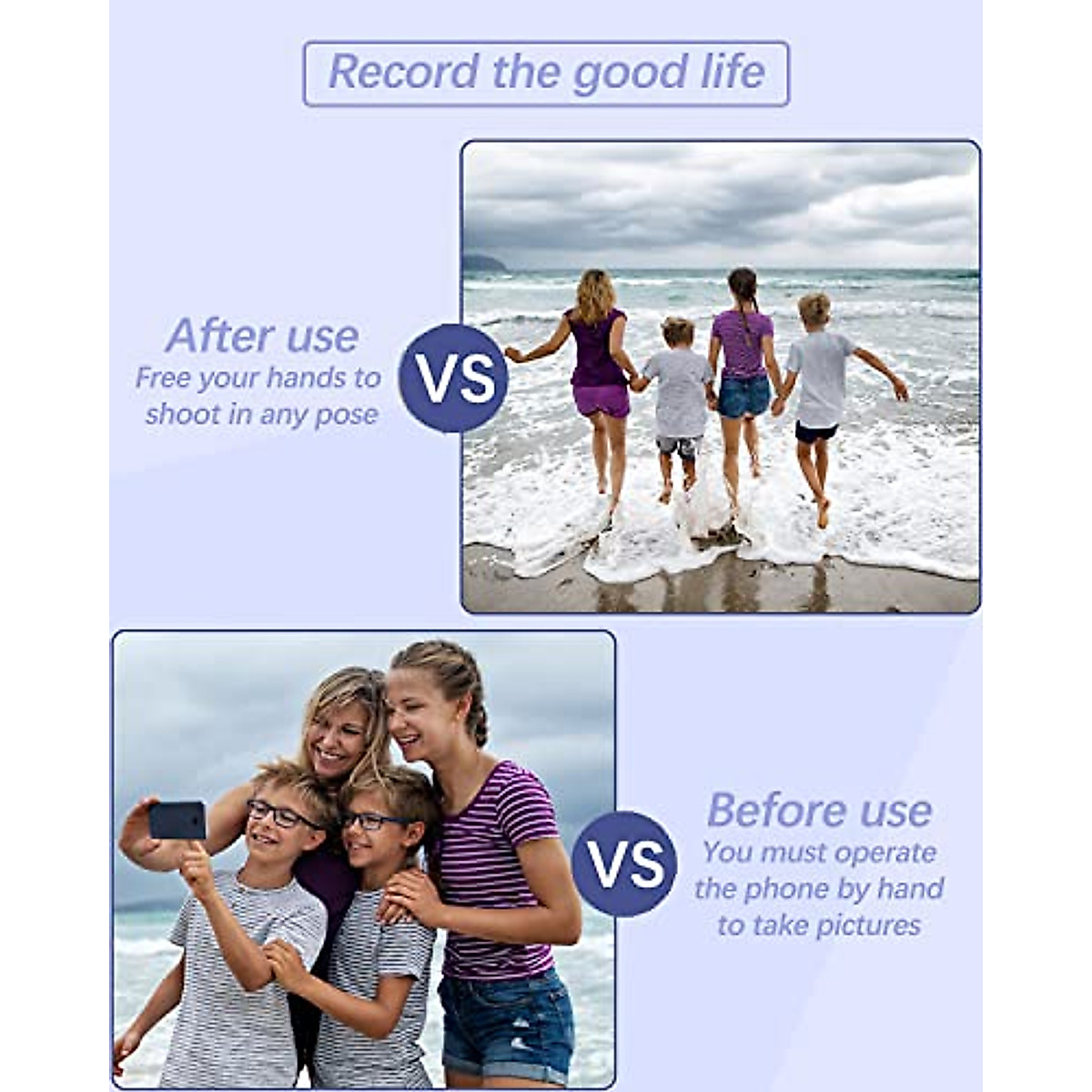 Remote Shutter for iPhone Camera, Bluetooth Remote for Android, Hands Free Works with Take a Christmas Family Portrait, Create Amazing Photos and Selfies, Wrist Strap Included（3 Pack）