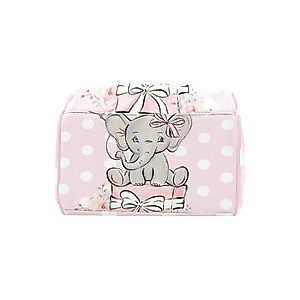 XOZOTY Personalized Elephant Diaper Bag Backpack with Name Custom Nursing Baby Bags Shoulders Travel Bag Daypack