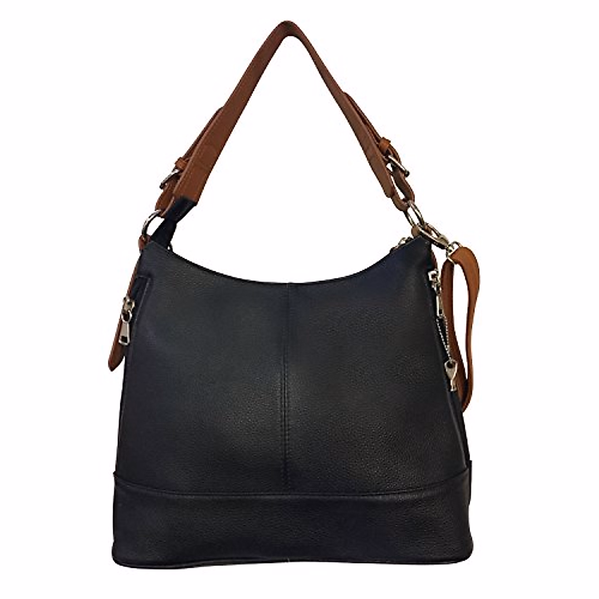 Roma Leathers Gun Concealment Bag - Cowhide Leather - Black/Light Brown