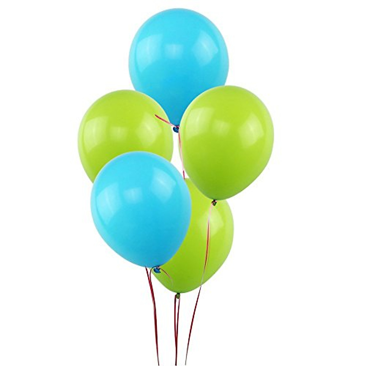 KUMEED Sky Blue Green Balloons 12" Latex Balloons Vivid Bright Color Balloon Globos Party Birthday Wedding Balloons Pack of 100