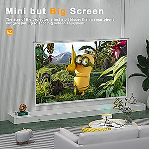 Mini Projector WiFi, EAZVUE A1 Portable Projector for iPhone, 2022 Upgrade 1080P Supported Projector for Outdoor Movies LED Pico Video Projector for Home Theater Movie Projector for iPhone