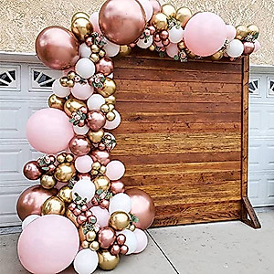 Beliueyes Rose Gold Balloon Garland Kit 148PCS, Pink White Balloon Arch for Bridal Wedding Birthday Baby Shower Anniversary Party Decor Background Decoration