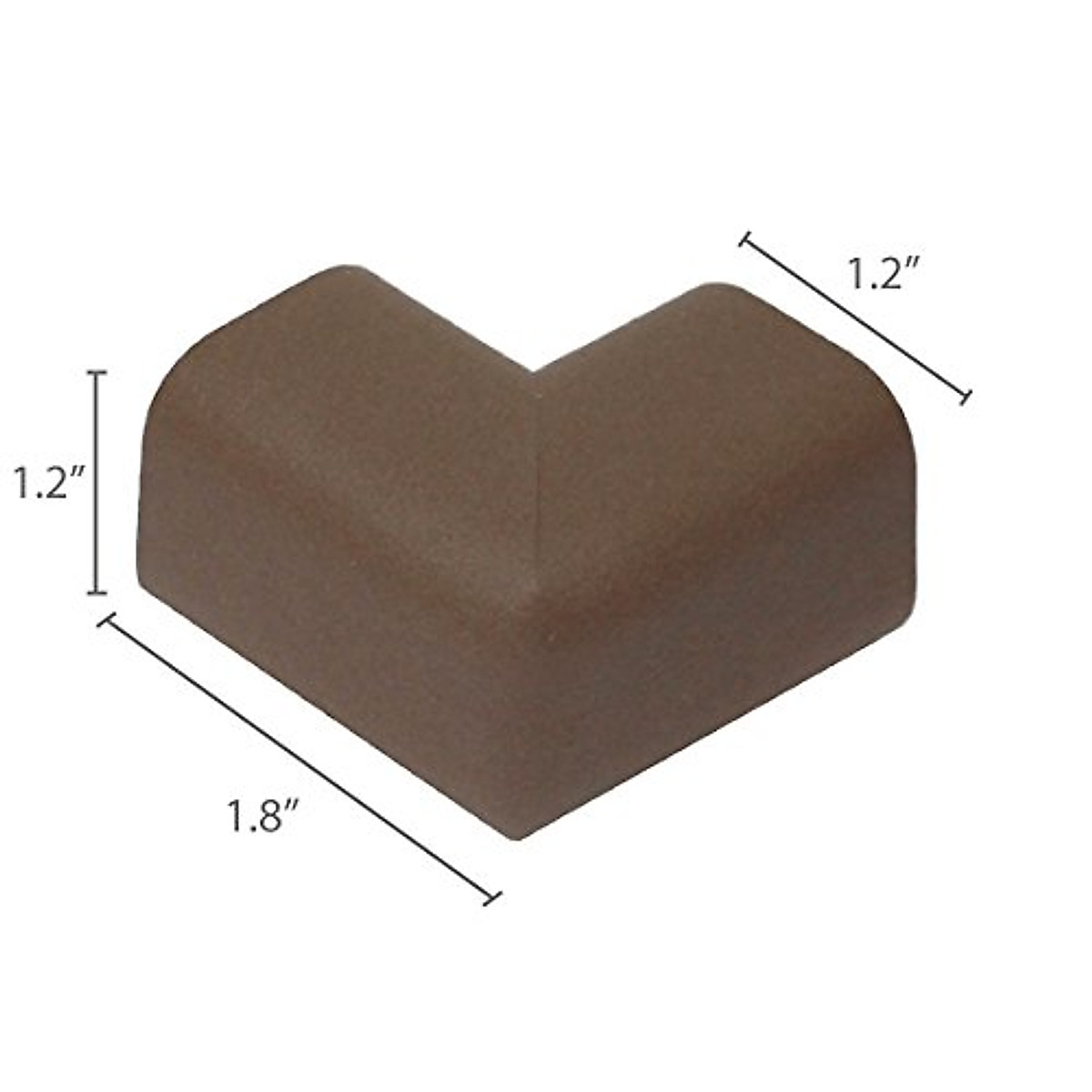 KidKusion Corner Cushion | Made in USA | Brown | 8 Pack | Furniture and Corner Protector