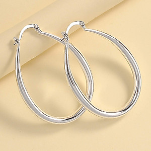 Aland Fashion Women's Ear Cuff Wrap Jewelry Silver Plate U Shape Hoop Dangle Earrings Gift