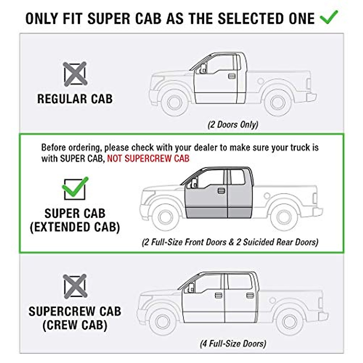Raptor Series 7 inch Stainless Running Boards Side Steps for 04-14 Ford F-150 SuperCab/Extended Cab