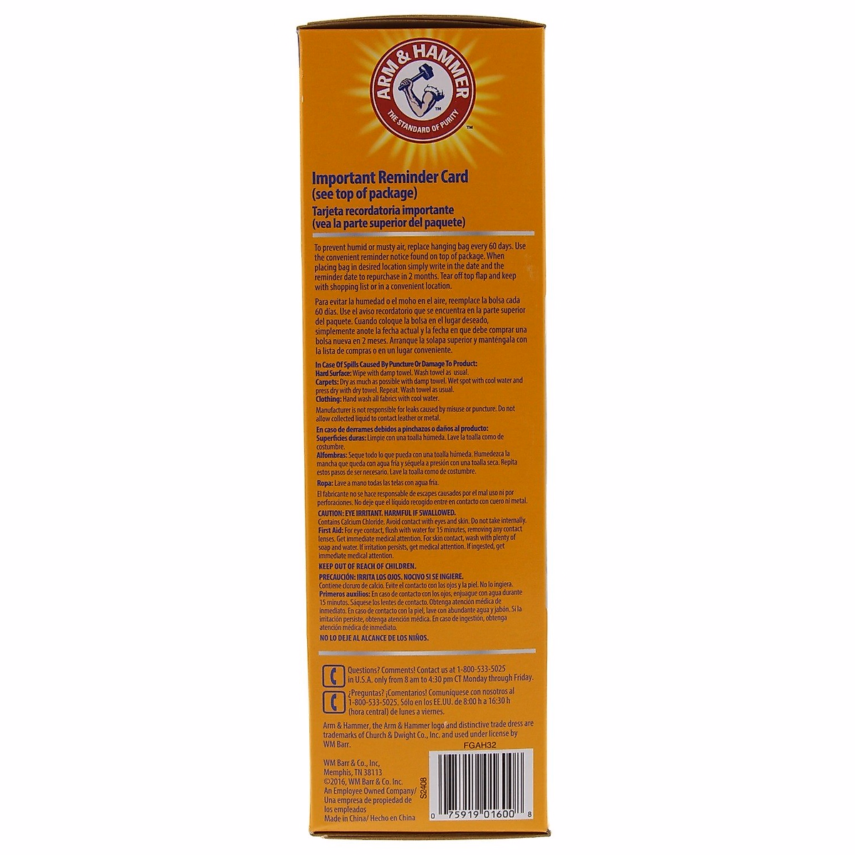 Arm & Hammer Moisture Absorber & Odor Eliminator 16oz Hanging Bag, 3 Pack (6 Bags Total) – Eliminates Musty Odors & Freshens Air for Closets, Laundry Rooms, Mud Rooms