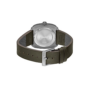HUGO #Shrill Men's Quartz Stainless Steel Case and Leather Calfskin Strap Watch, Color: Green (Model: 1530307)