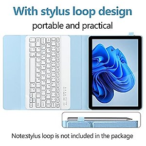 Keyboard Case for Surface Go 3 (2021)/ Surface Go 2 2020 / Surface Go 2018, Wireless Bluetooth Keyboard Cover for Microsoft Surface Go 3 Go 2 10.5 inch/Surface Go 10 inch