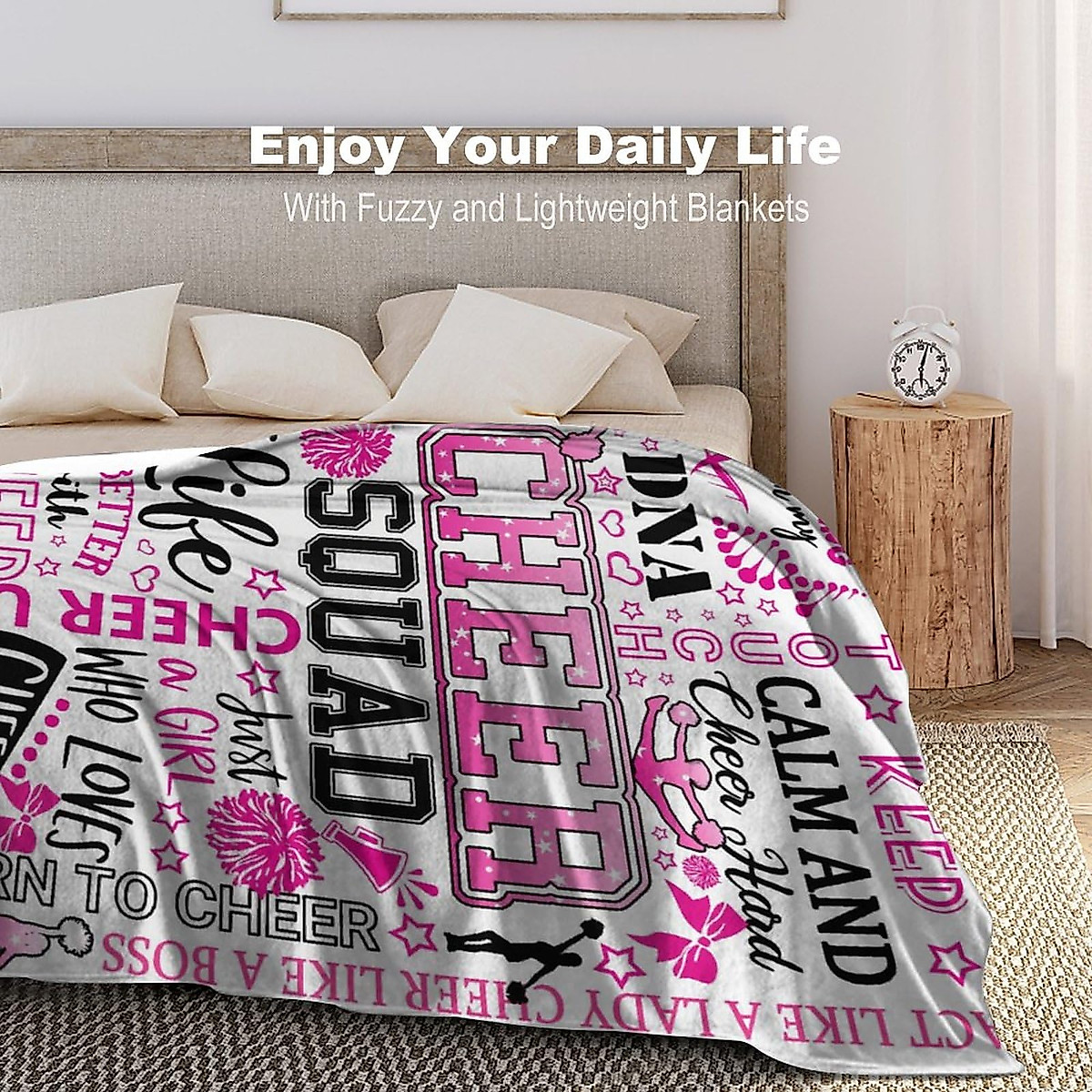 Yuituiyy Cheerleader Gifts Blanket for Girls Cheer Throw Blanket Cheerleading Gifts for Cheer Team Cheer Lovers Coach Gift Cheer Squad Birthday Gift Ideas for Teens Kids 50"x40"
