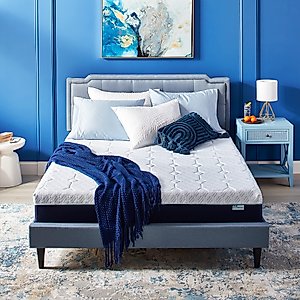 Sleep Innovations Ellis 12 Inch Advanced Cooling Gel Plus Memory Foam Mattress with Dual Cool Cover, Twin Size, Bed in a Box, Soothing Medium Support
