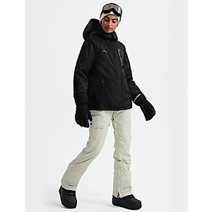 GEMYSE Women's Mountain Waterproof Ski Snow Jacket Winter Windproof Rain Jacket（Black，Medium）