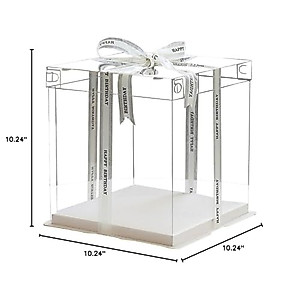 SOLUSTRE 2pcs Cake Stand Suitcase Disposable Containers Cake Holder with Lid Clear Containers with Lids Birthday Cake Packaging Packing Box Paper Cup Cake Box Heighten Dessert