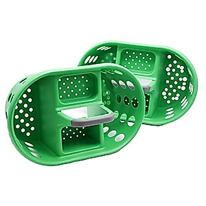 SIMPLYKLEEN Shower Caddy with Handle 2-Pack Plastic Bathroom Storage Organizer, Green Made in the USA