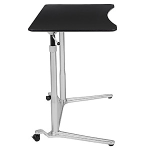 Flash Furniture Merritt Sit-Down, Stand-Up Black Computer Ergonomic Desk with 37.375"W Top (Adjustable Range 29" - 40.75")