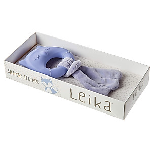 Mary Meyer Teething Toys Leika Silicone Baby Teether for Babies 0-12 Months, 9-Inches, Little Owl