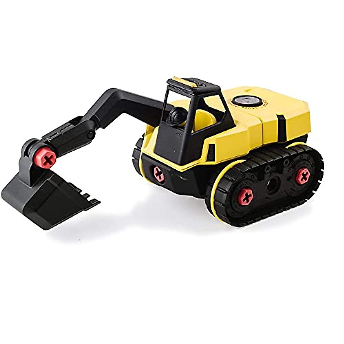Stanley Jr Take Apart Excavator Kit for Kids TT007-SY: Children’s 25 Piece Yellow STEM Construction Toy Truck with Figure, Screwdriver, Bolts, Ages 3+