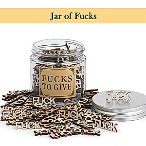 FUCKS to Give, Jar(8oz)of FUCKS Gag Gifts for Valentine's Day ,Anniversary,Chrismas,Holiday,Birthday,Make Family Laugh Out Loud "Fuck to Give". (FUCKS to Give)