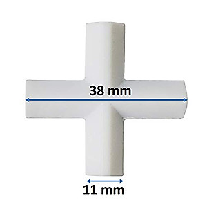 4pcs Large PTFE Stir Bars for Magnetic Stirrer Mixer (2 of Cross Type 38mm x 11mm, 2 of Straight Type 50mm x 10mm)