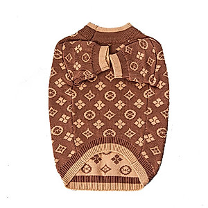 Everything Chic Designer Dog Clothes Sweater Shirt Outfit Small XS Teacup Cute Dogs Puppies French Bulldog Dachshund Chihuahua Cats Maltese Boy Girl (X-Large, Chewypawtton)