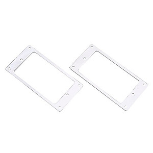 2Pcs Pickup Frame Mounting Rings Metal Humbucker Pickup Ring Electric Guitars Replacement Parts(Silver)
