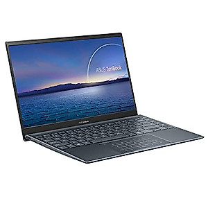 ASUS ZenBook 14 Ultra-Slim Laptop 14” Full HD NanoEdge Display, Intel Core i7-1165G7, 8GB RAM, 512GB PCIe SSD, NumberPad, Thunderbolt 4, Windows 10 Home, AI noise-cancellation, Pine Grey, UX425EA-EH71