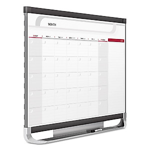 Quartet Dry Erase Calendar Board, Planner, Magnetic Whiteboard, 4' x 3', Monthly, Total Erase Surface, Prestige 2 (CP43P2)