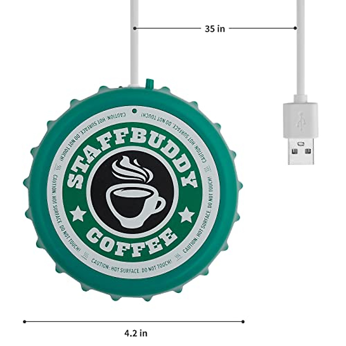 REDIVA Coffee Mug Warmer,Electric Beverage Warmers for Heating Coffee, Beverage, Milk, Tea and Hot Chocolate, Great for Home Decor, House Warming Gift, Gadget Gift. (Green)