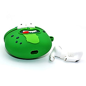 sdfsd AirPods Pro Case [3D Rick and Morty Cute Unique Cartoon ] Personalized Custom Skin Silicone Protective Cases(Green)