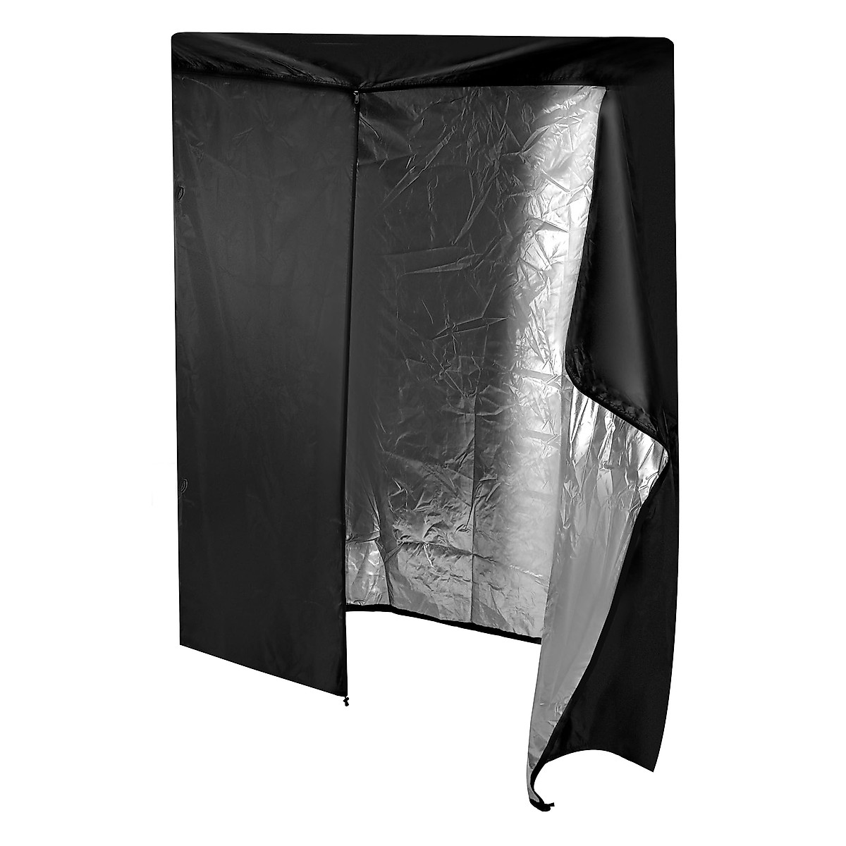 QWORK Wire Rack Cover Shelf Cover, High Density Waterproof/Dustproof Storage Shelving Unit Cover, Fits Racks 48" L x 19''D x 72''H, Used to Cover Sundries,1 Pack (Black)